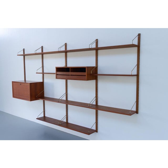 Danish Modern Modular Teak Wall Unit by Poul Cadovius for Cado, 1960s ...