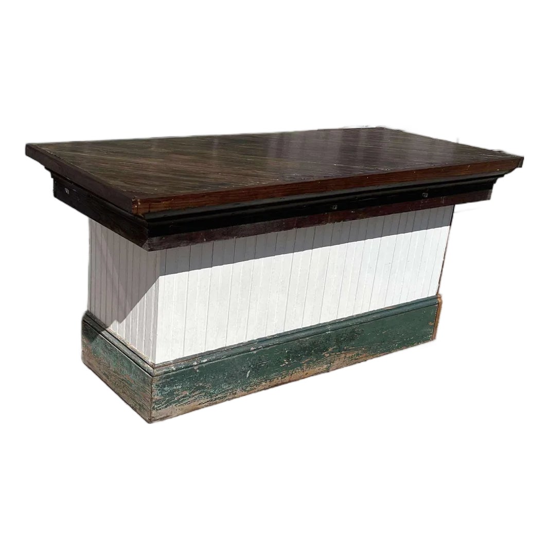 1890-1900 Antique Solid Pine Vintage Store Display Counter | Chairish