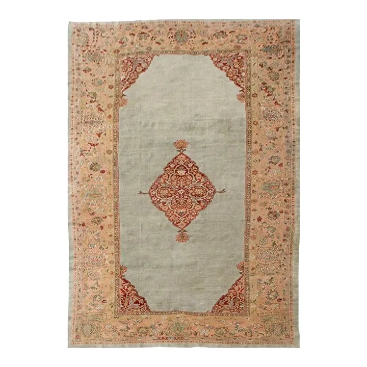 Antique Sultan Abad carpet Oversize 10'3" x 16'8" | Chairish
