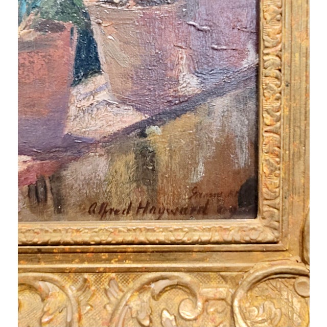 Alfred Robert Hayward -Woman in White With Parasol Looking at the ...