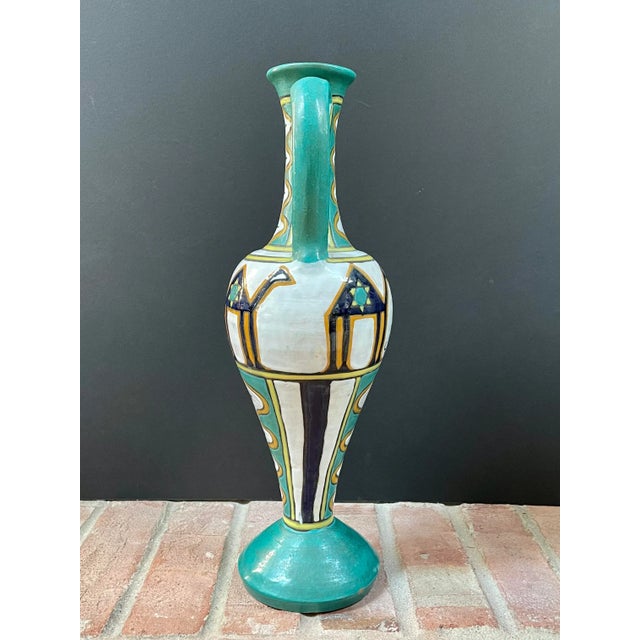 Vintage Middle Eastern Pottery Folk Art Vase / Urn | Chairish