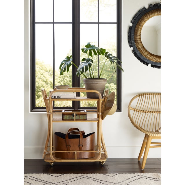 Edith Bar Cart in Natural | Chairish