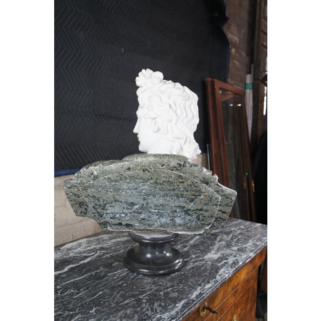 Mid 20th Century Italian School Carved Marble Two Tone Shoulder Bust ...