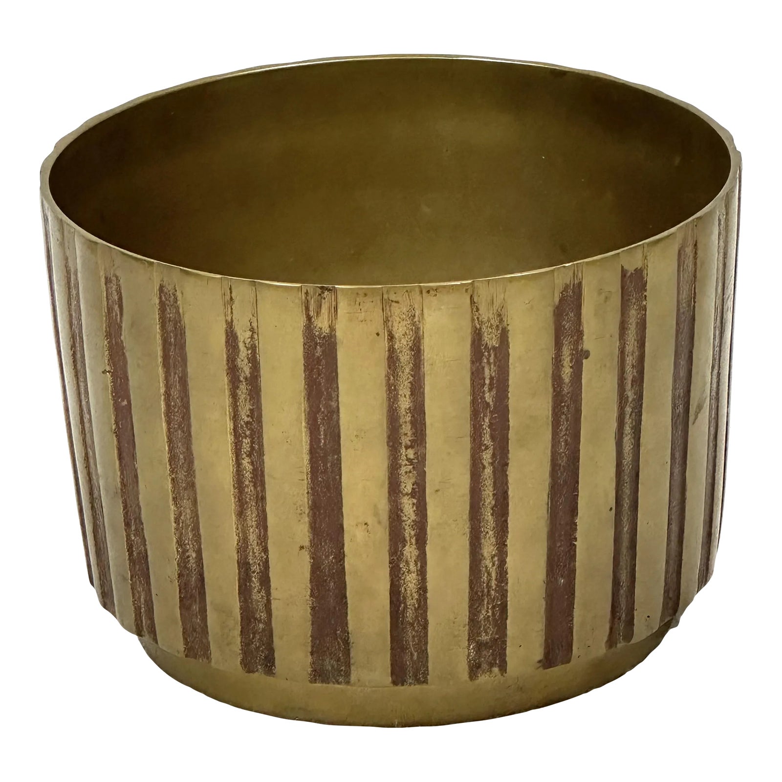 Vintage Brass Cachepot | Chairish