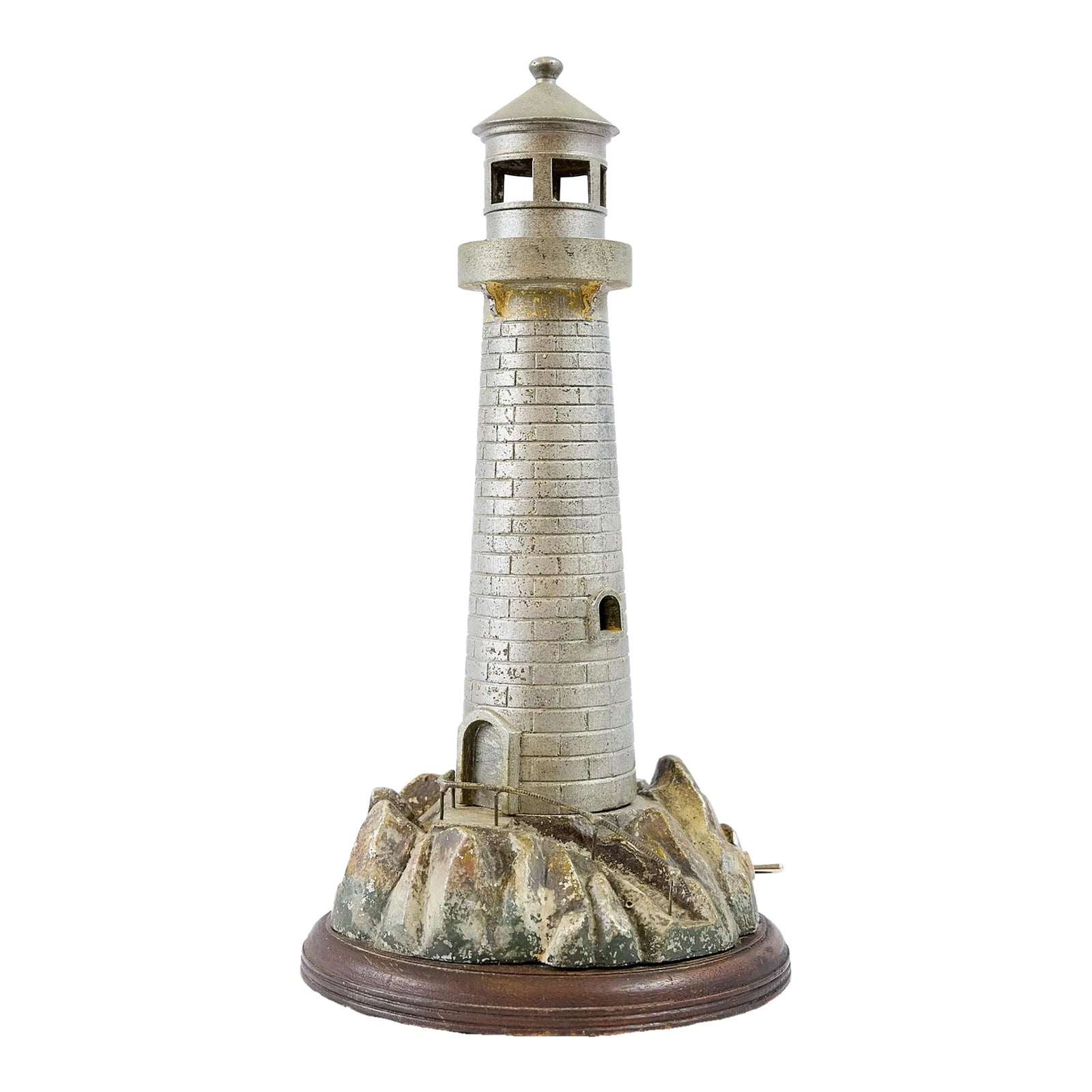 American Antique Lighthouse Sculpture Lamp, Circa 1910 | Chairish