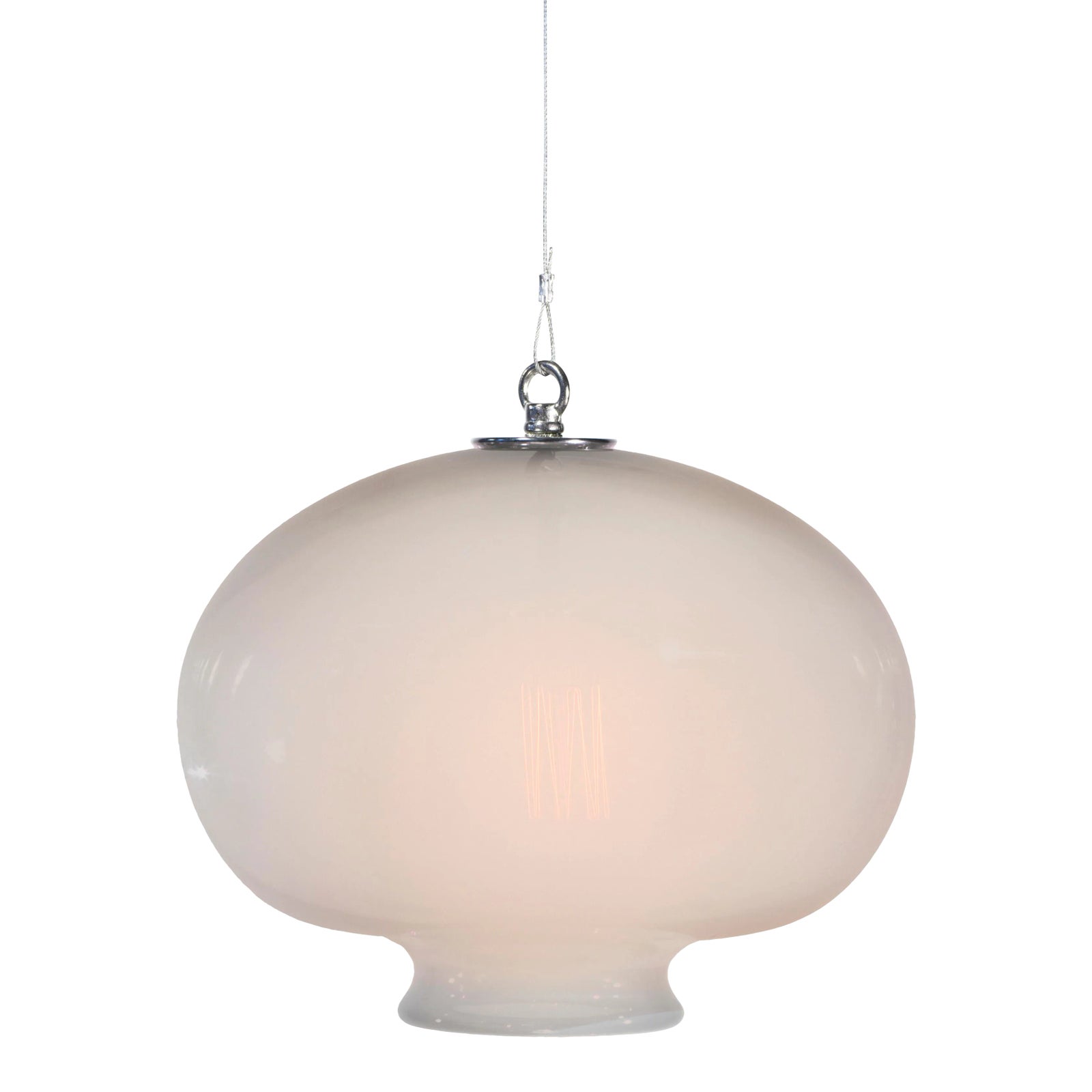 Lyra Pendant Light from the Versuvius Collection in Opal | Chairish