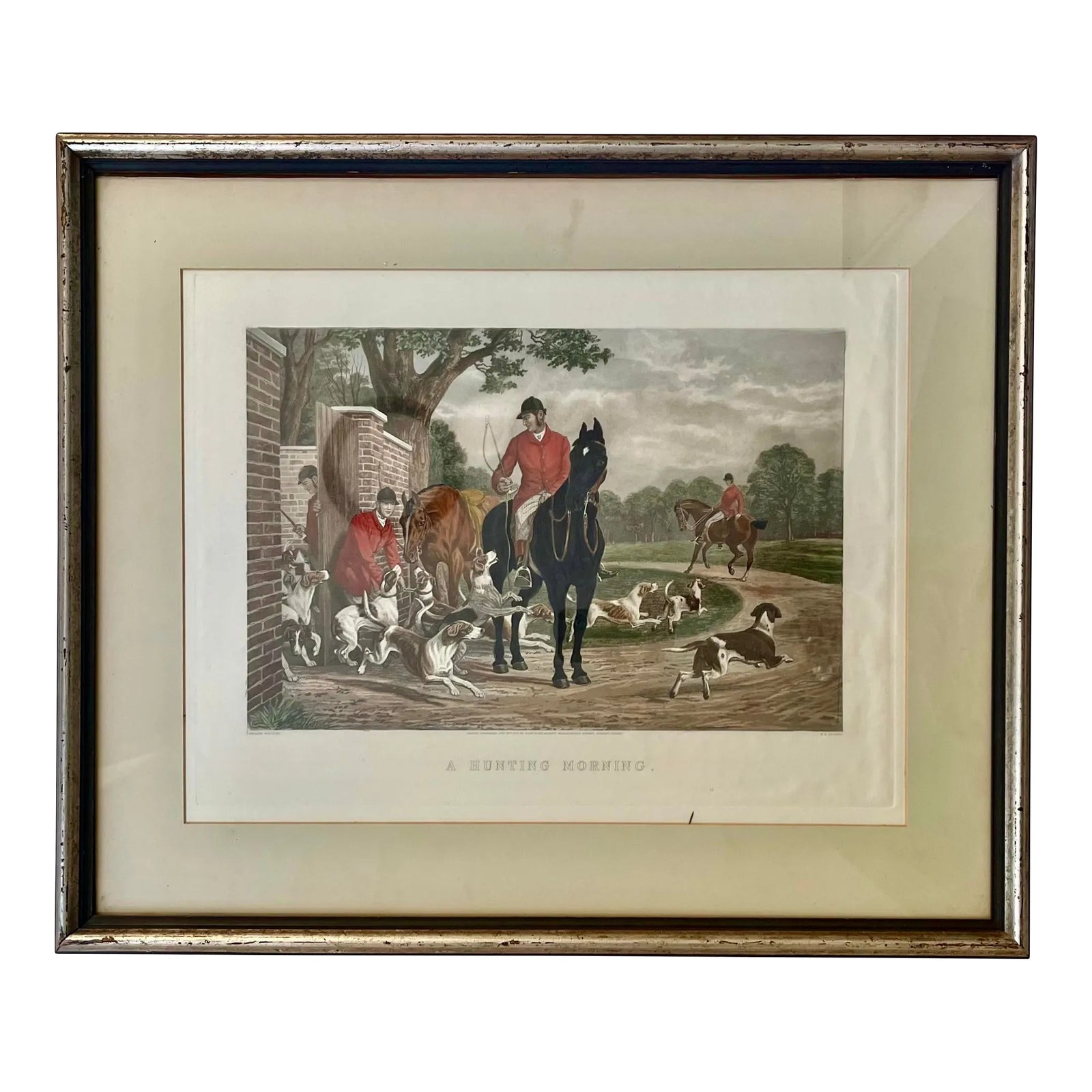 19th C. English Traditional Fox Hunting Engraving After Sheldon ...