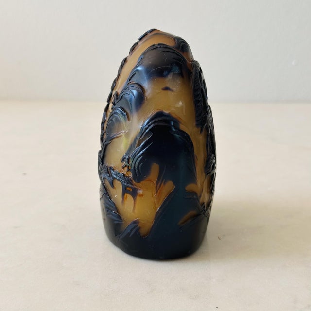 Antique Hand-Carved Chinese Objet Depicting Traditional Figure and ...