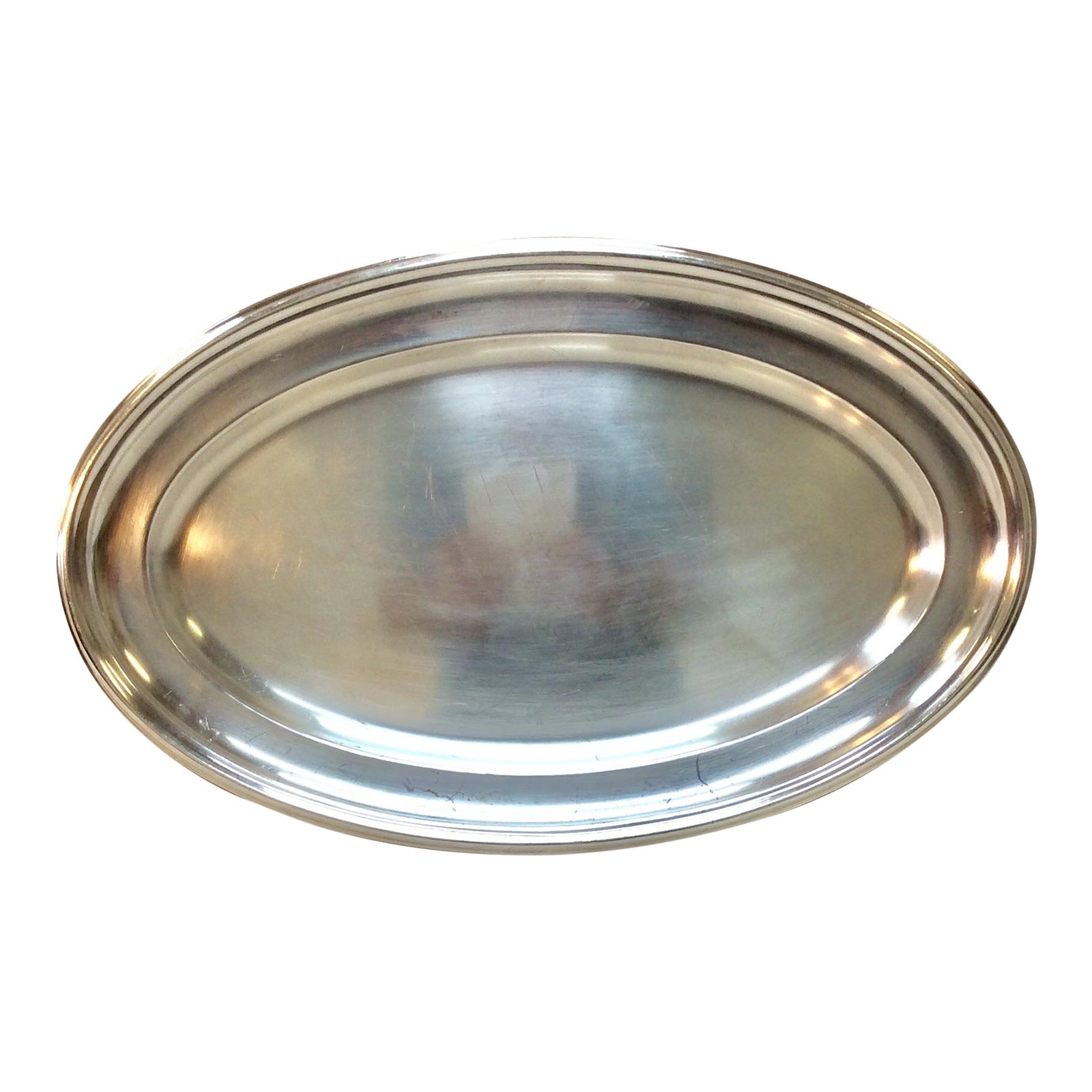 Early 20th Century French Hotel Silver Silverplate Serving Platter ...