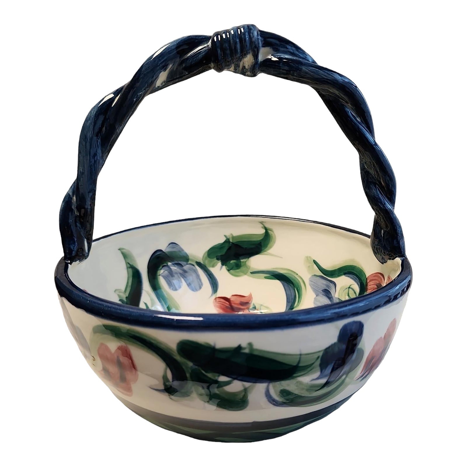 1996 Fitzpatrick Pottery Fruit Basket | Chairish