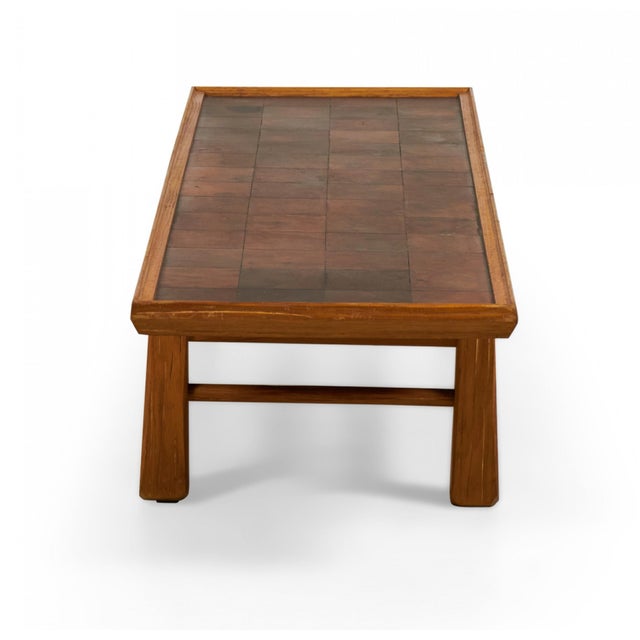 Brandt Ranch Oak American Mid-Century Rustic Oak and Leather Patchwork ...
