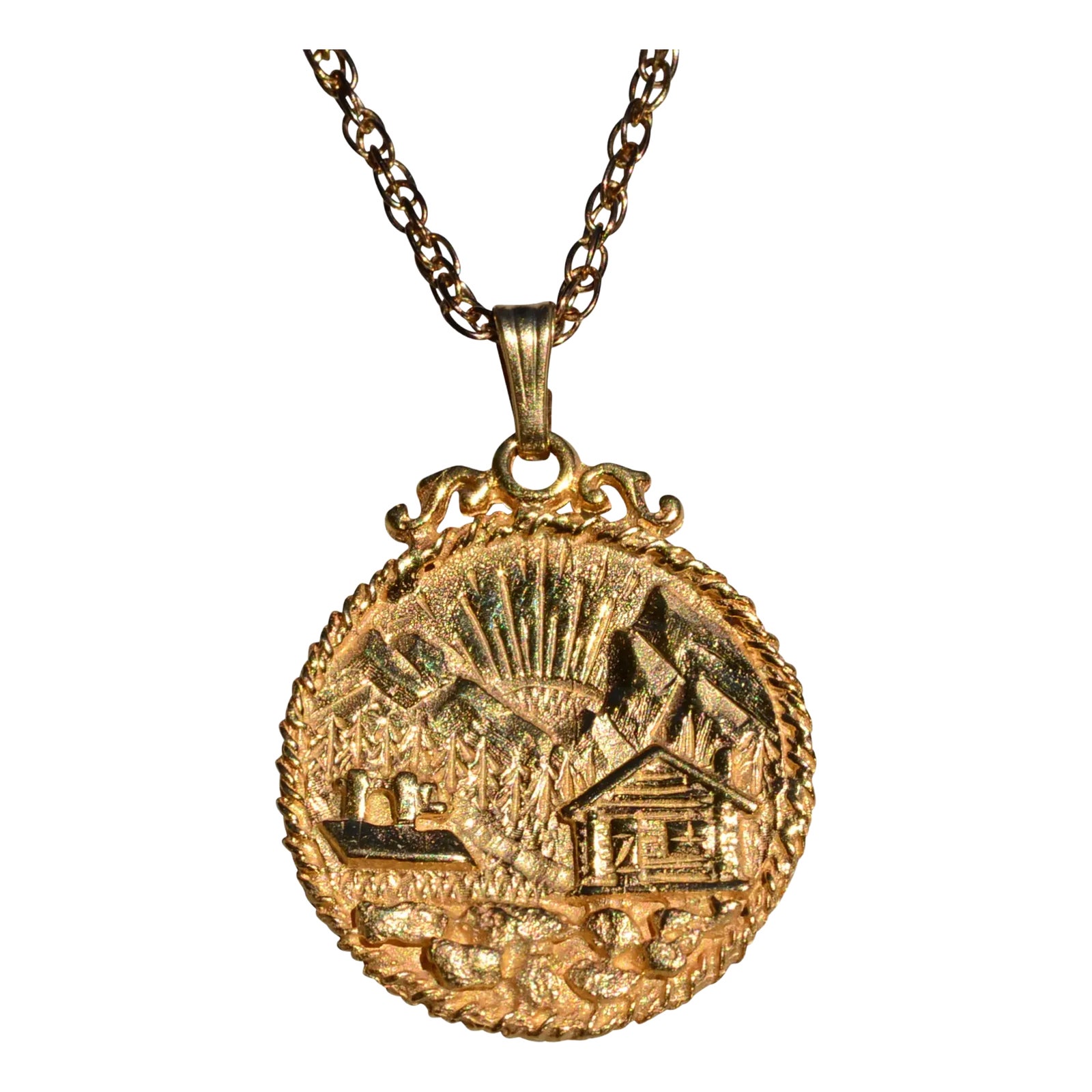The Ketchikan: Hand Made Alaska Pendant in Yellow Gold | Chairish