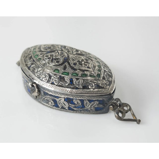 Antique Enameled Silver Middle Eastern Islamic Quran Box | Chairish