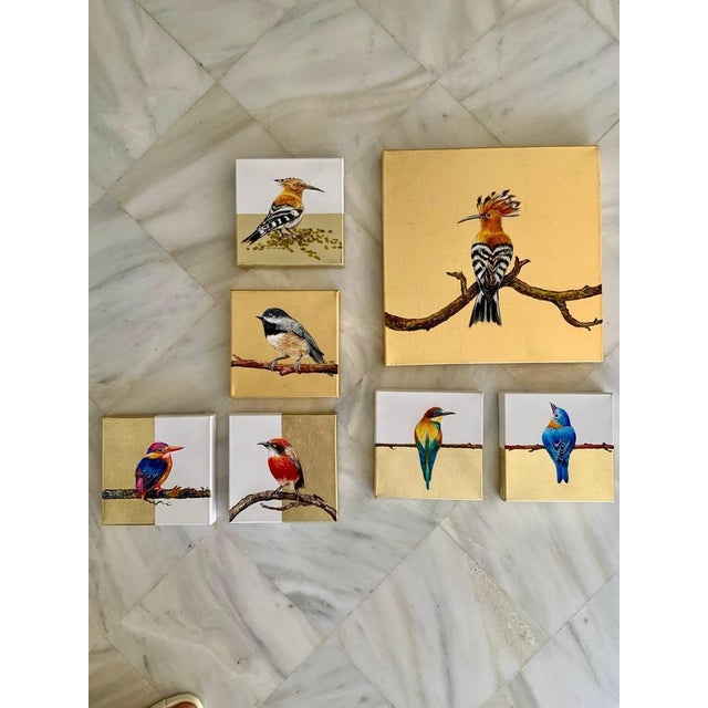 Anastasia Gklava, Upupa Tropical Bird, Oil and Gold Leaf, 2025 | Chairish