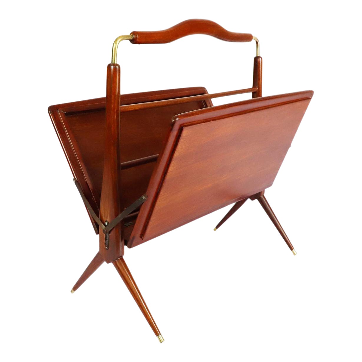 Mid-Century Mexican Modern Folding Magazine Rack | Chairish