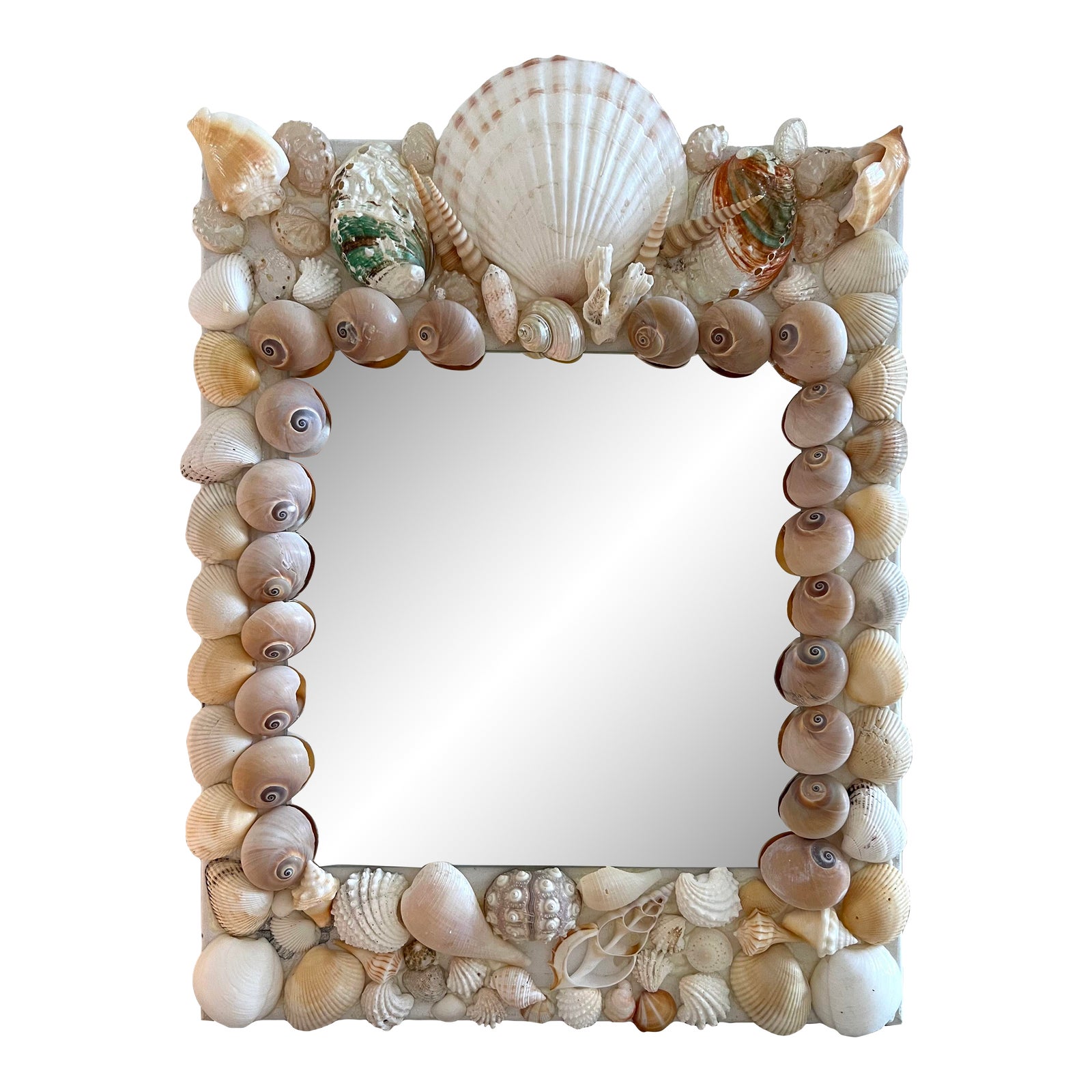 Sea Shell Encrusted Mirror | Chairish
