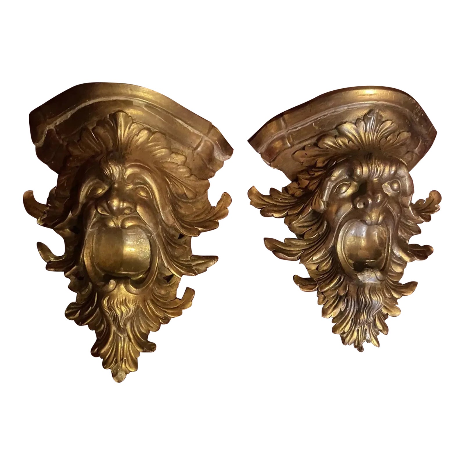 Important 18thc Italian Renaissance Giltwood & Gesso Masterpiece Signed ...