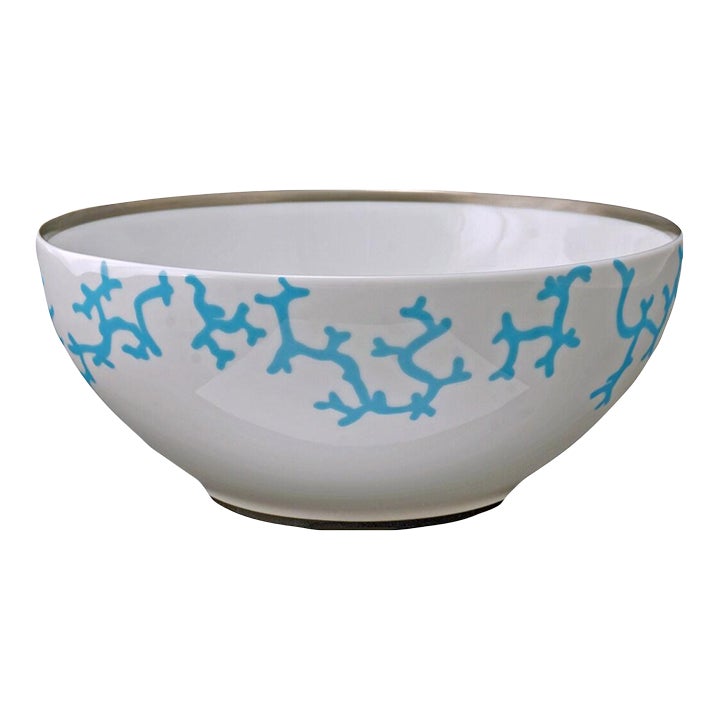 Late 20th Century Modern Serving Bowl Cristobal Turquoise by Raynaud ...