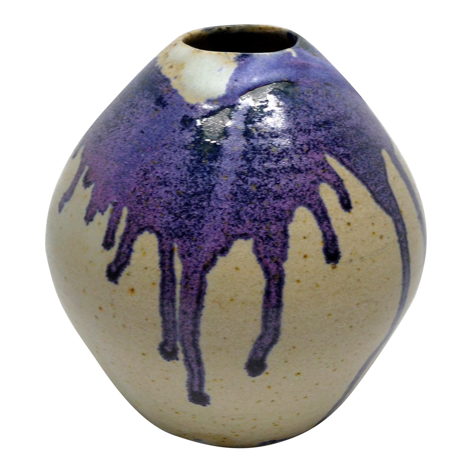 Ceramic Studio Vase in Blue and Purple Pottery Mid-Century Germany ...