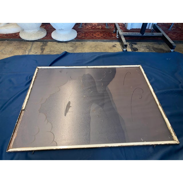 1920s Art Deco Nautical Themed Pink Art Glass Window | Chairish