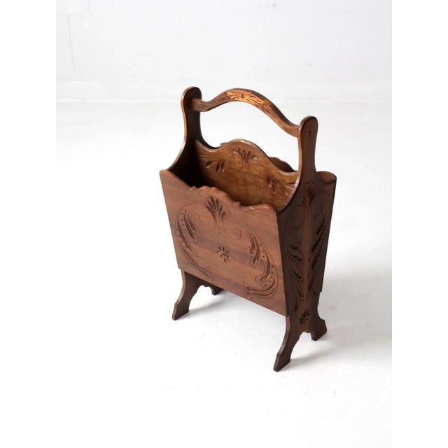 Vintage Magazine Rack Stand | Chairish