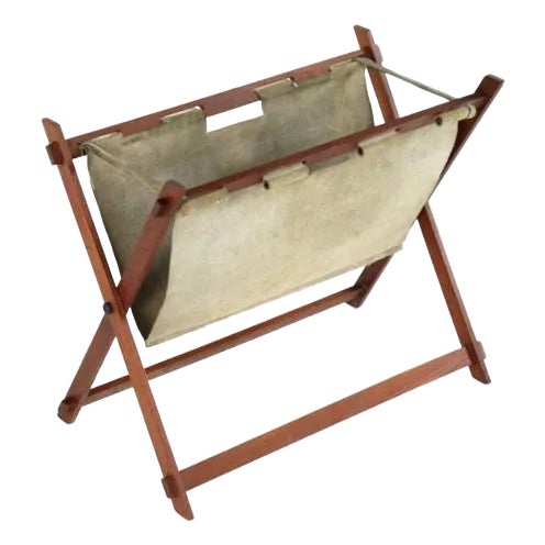 Vintage Folding Magazine Rack | Chairish