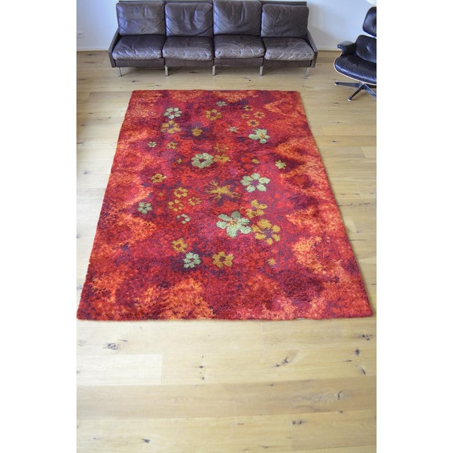 Vintage German Floral Rug, 1970s | Chairish