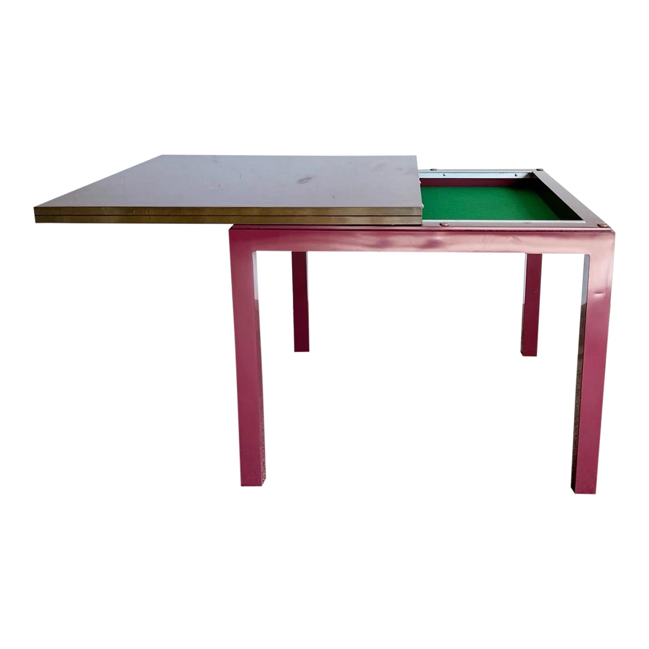 Postmodern Purple Lacquer Laminate Extendable Card/Dining Table With ...