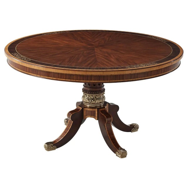 Regency Style Round Dining Table | Chairish