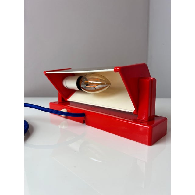 Red and Golden Wall Lamp from Lyfa, Denmark | Chairish