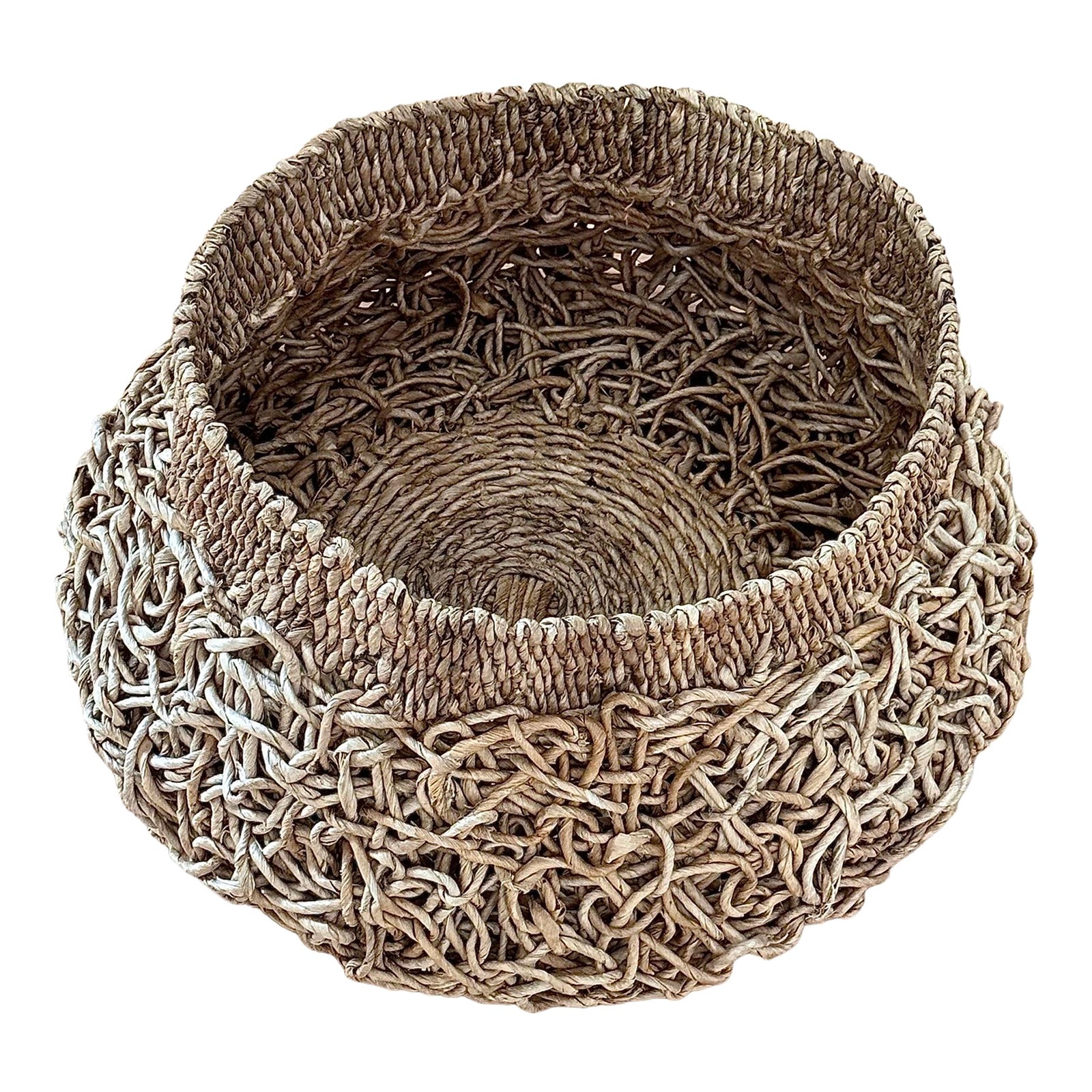 Large Raffia Basket | Chairish