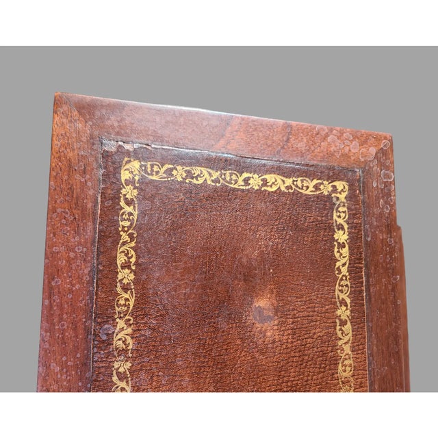 Early 20th Century Antique Leather Top Three Tiered Library Steps ...