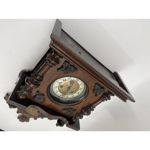 Antique German Wall Clock, 1890 | Chairish