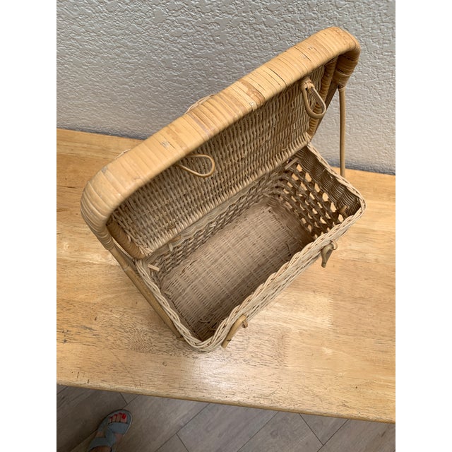 Charming Vintage Picnic or Concert Basket | Chairish