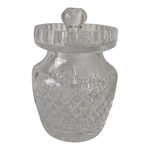 Vintage Waterford Crystal Alana Jam Jar With Spoon Slot Lid | Chairish