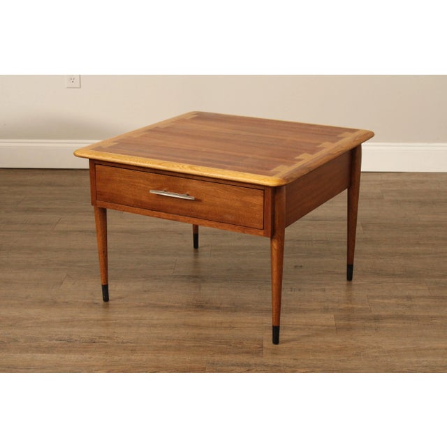 Lane Acclaim Mid Century Modern Walnut Side Table with Drawer | Chairish