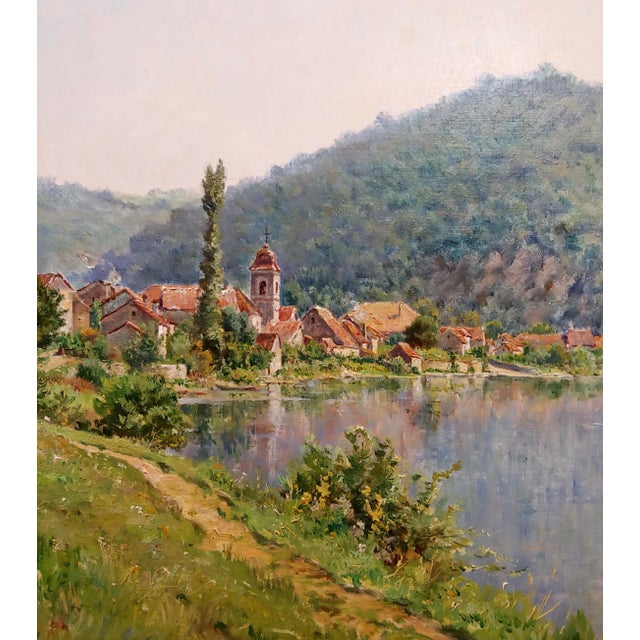 Mario Carl-Rosa-19th Century Picturesque French Town by the River-Oil ...