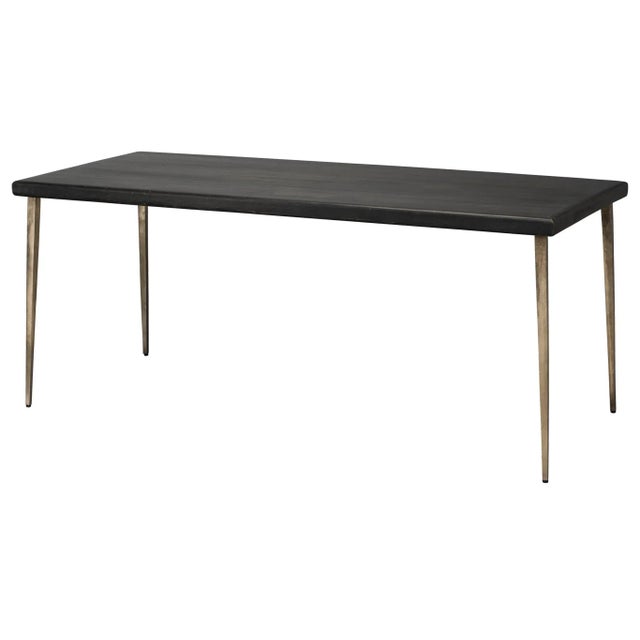 Farmhouse Dining Table in Black | Chairish
