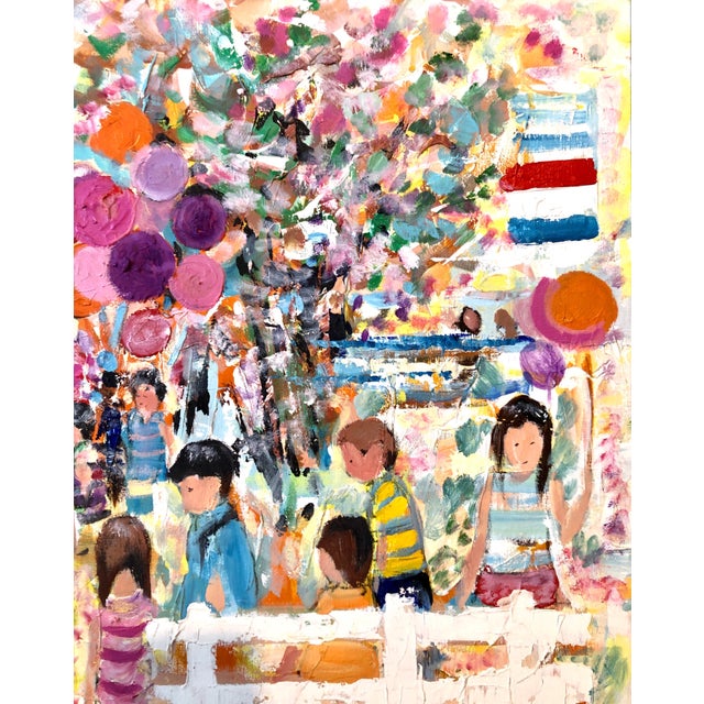Willering Epko Fauvist Expressionist Oil Painting of Kids with Balloons ...