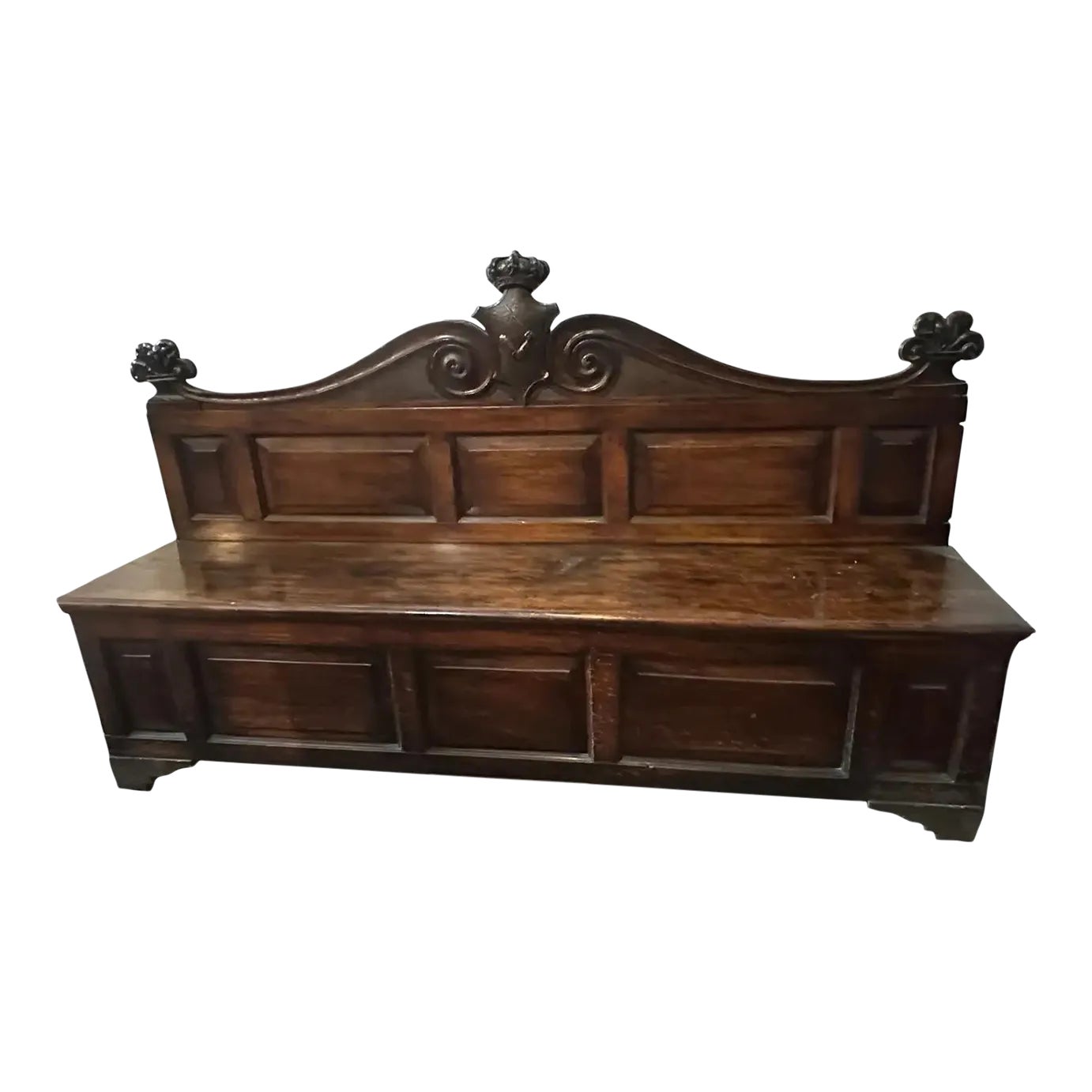 19th Century Louis Philippe Noble Bench With Backrest of the Spatafora ...