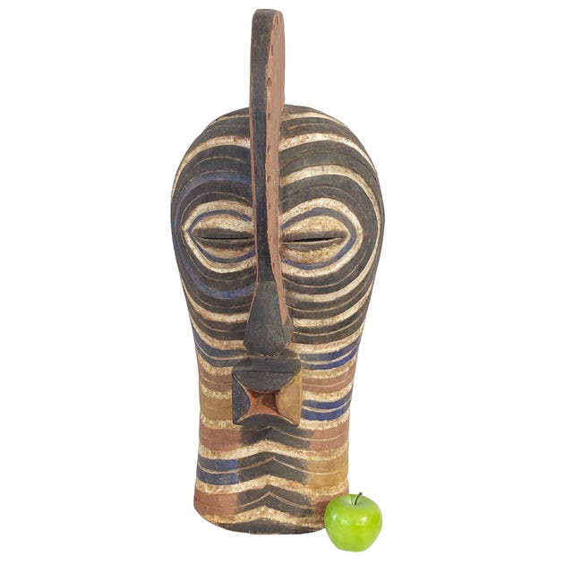 African Songye Kifwebe Wooden Mask 27.5" H | Chairish