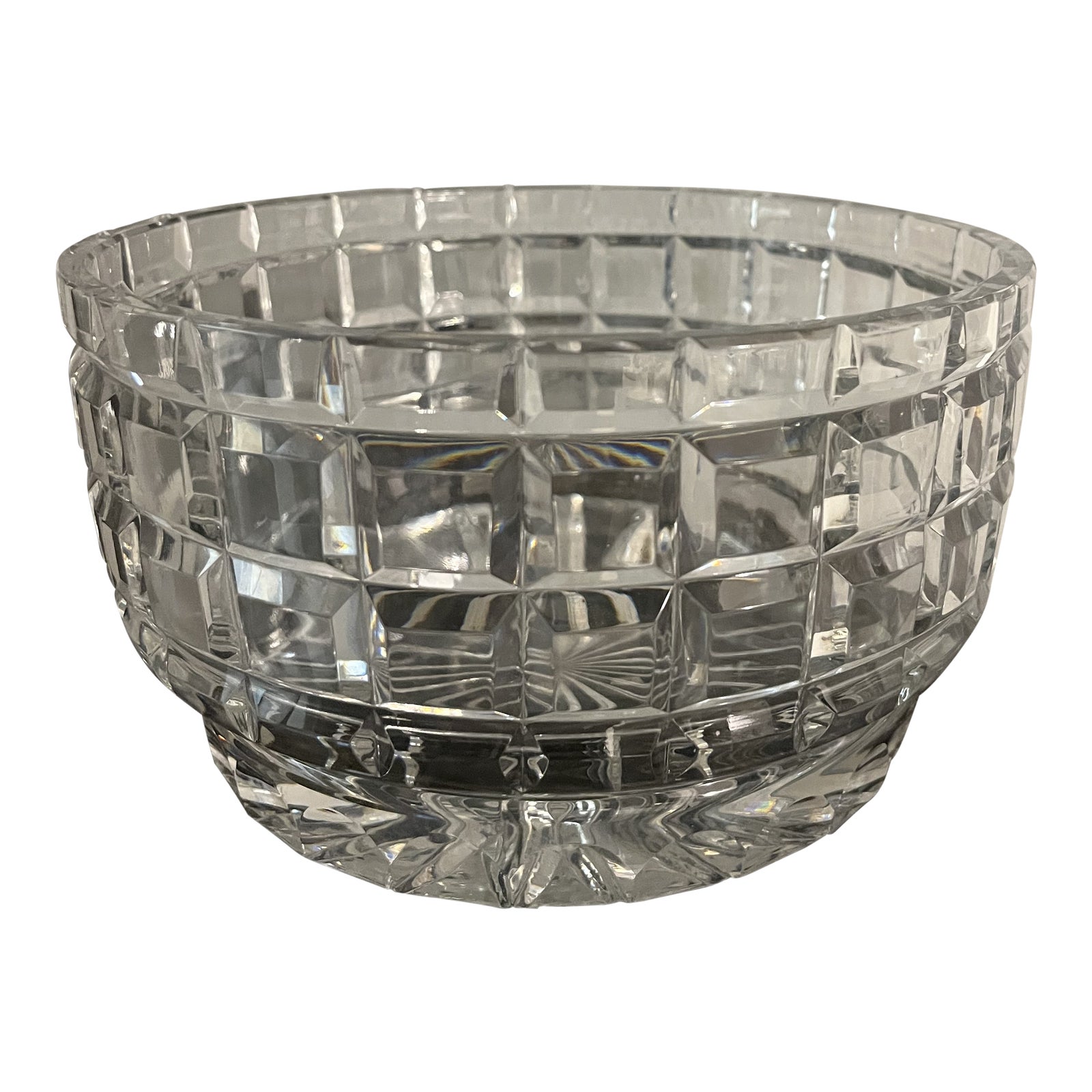 1950s Signed Dresden Cut Crystal Bowl | Chairish