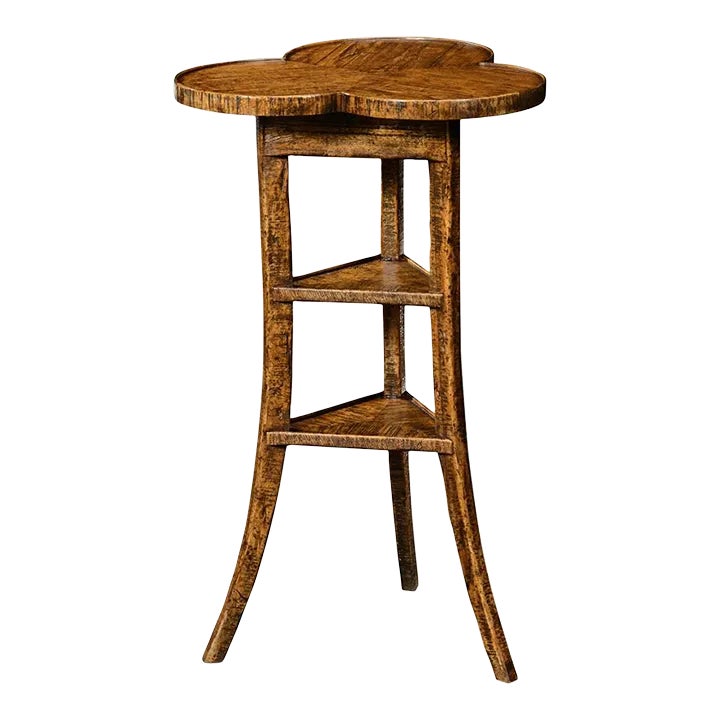 Trefoil Three-Tier Side Table - Country Walnut | Chairish