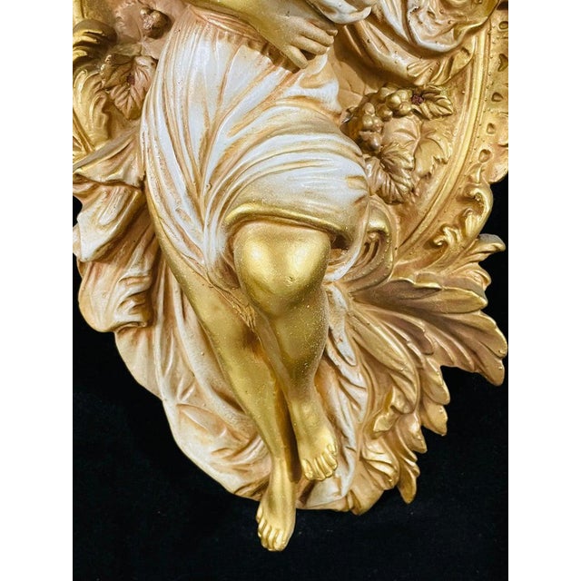 Italian Neoclassical Style Framed Man and Woman Kissing Statue / Sconce ...