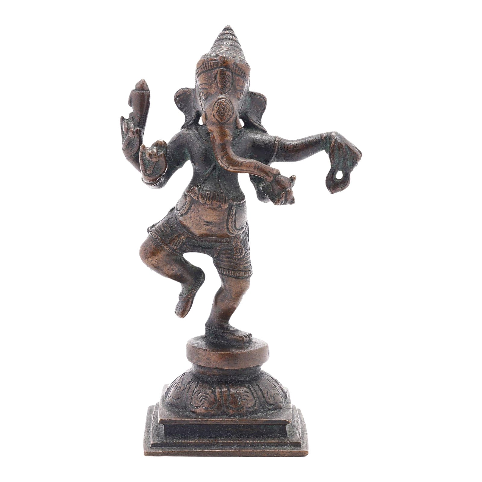 Indian Cast Bronze Statue of a Standing Ganesha, C. 1800's | Chairish