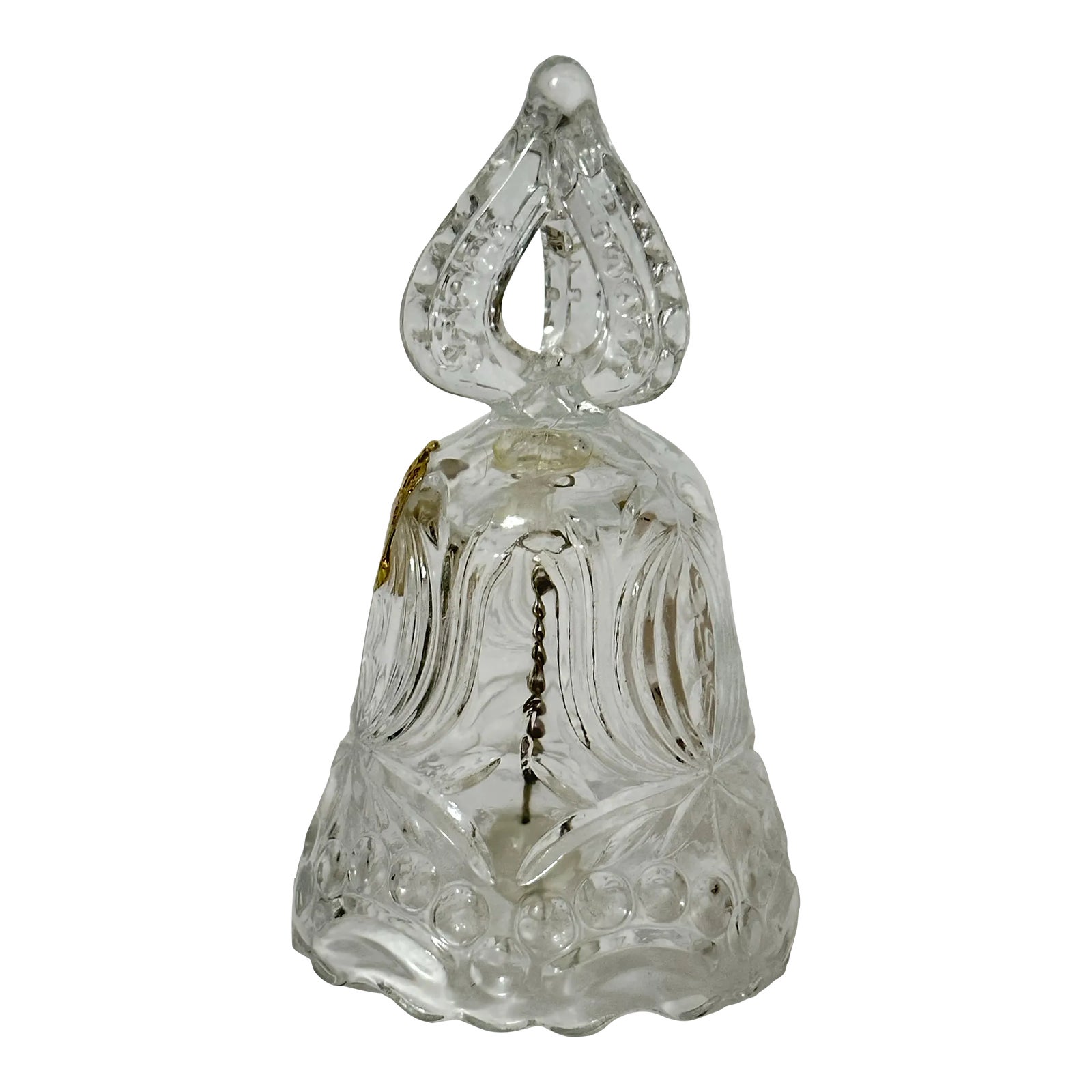 Vintage 20th Century Lead Crystal Hand Bell | Chairish
