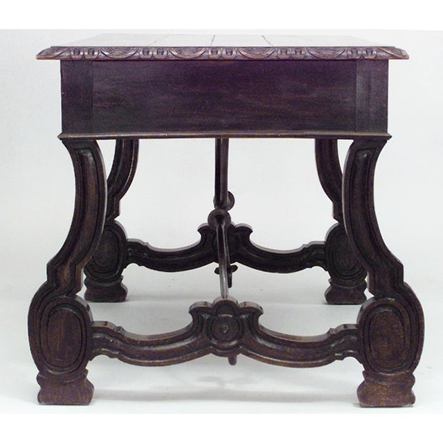 Italian Renaissance Carved Oak Table Desk | Chairish