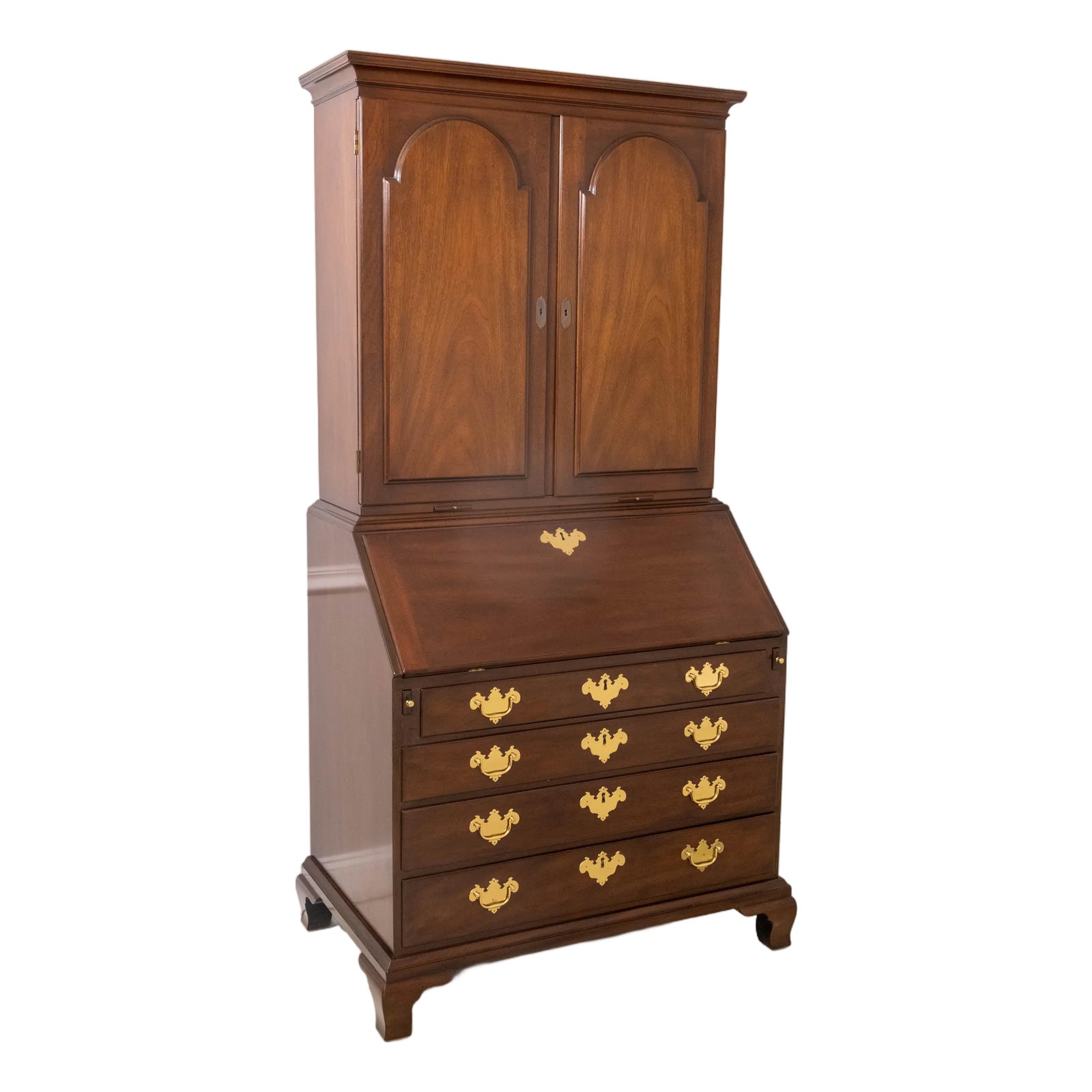 Kittinger Historic Newport Hn-14 Mahogany Secretary Desk | Chairish