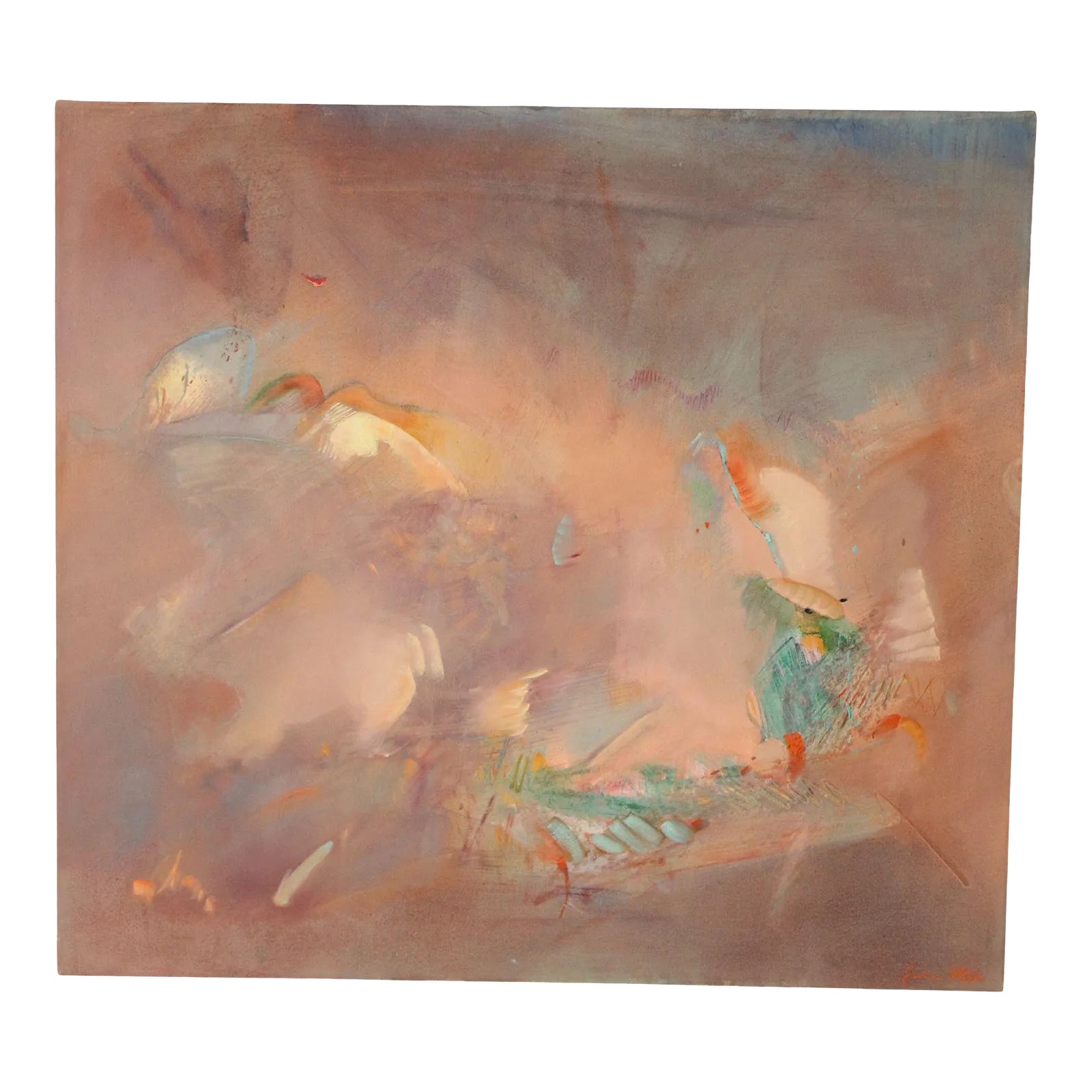 Jane Potash Abstract Acrylic Painting | Chairish