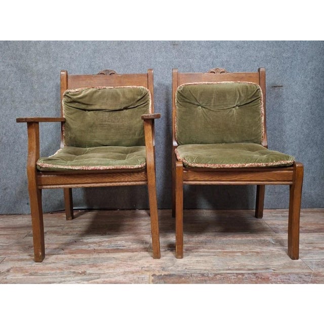 Modernist Scandinavian Armchairs in Oak, 1960s | Chairish